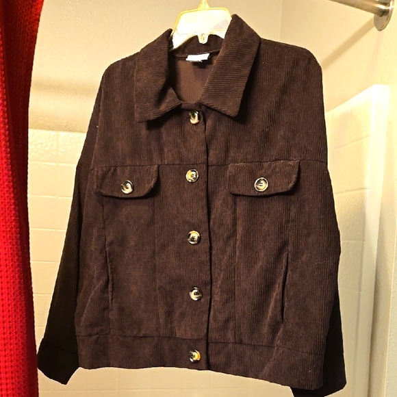 LuLaRoe | Jackets & Coats | Brown Lularoe Berlin Corduroy Jacketxl ...
